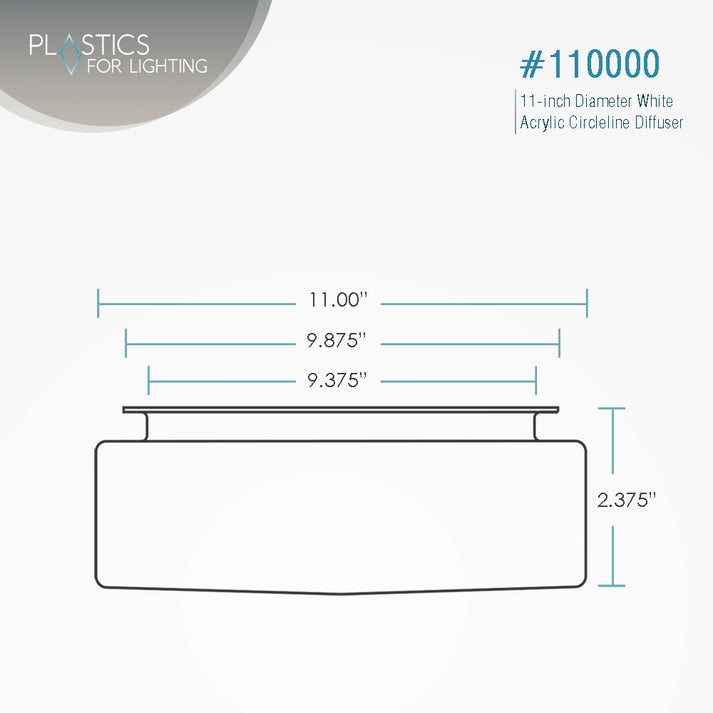 White Acrylic Circleline Diffusers – PlasticsForLighting