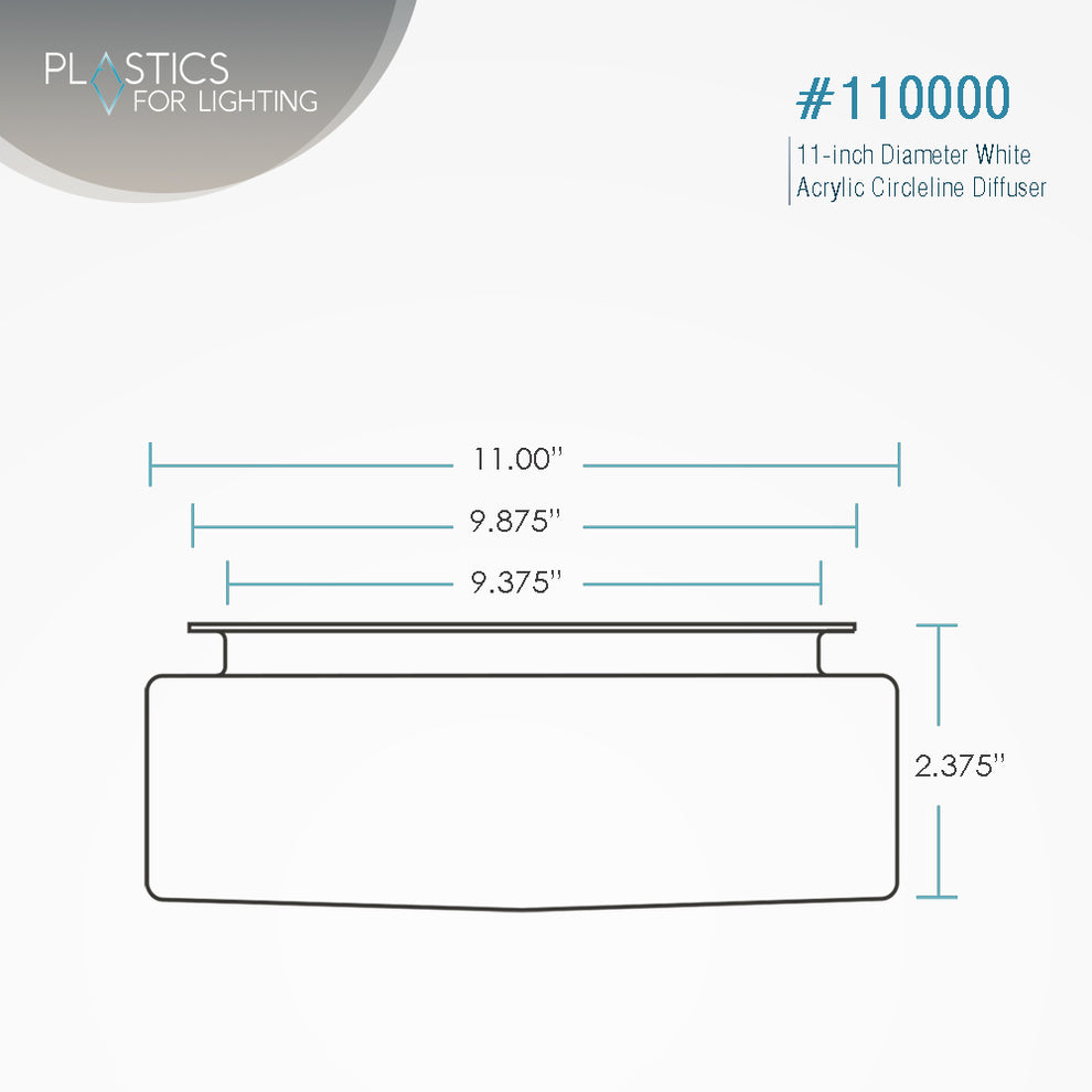 White Acrylic Circleline Diffusers – PlasticsForLighting