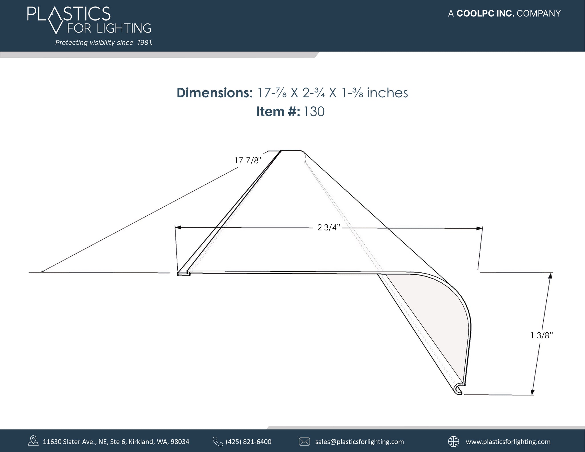 #130 Curved White Ribbed Acrylic Undercounter Lenses – PlasticsForLighting